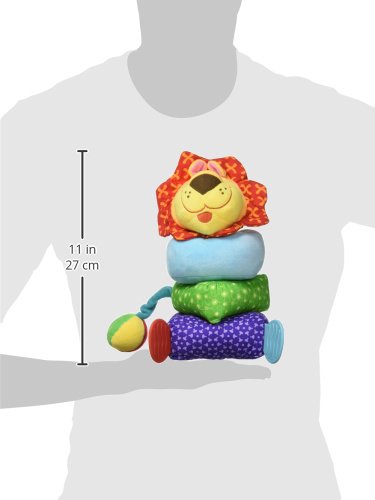 Nuby Build a Buddy- Plush Ring Stacker, Lion