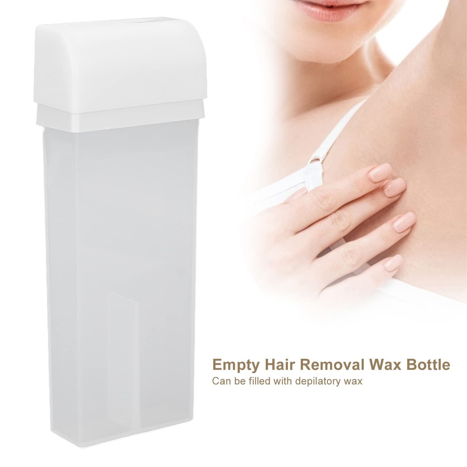 Depilatory Wax Roller Bottle, Firm Sturdy Safe Stable Empty Hair Removal Wax Bottle Portable ABS for Men Women for Home