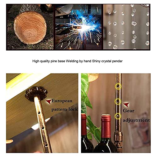BDDIE Wine Racks,Ceiling Shelf Ceiling Wine Rack Retro Style Iron Wine Glass Rack,Suspended Stemware Holder for Height Adjustable,for Bars/Restaurants/Kitchens Storage Rack/60 * 28Cm