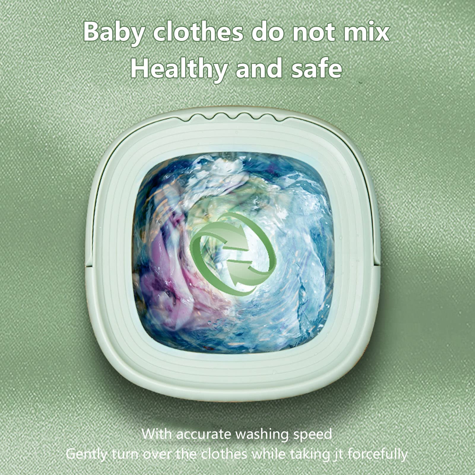 Portable Washing Machine, Mini Foldable Washer and Spin Dryer Small Foldable Bucket Washer, Suitable for Apartment Dorm,Travelling，Best Gift Choice (PINK-2)