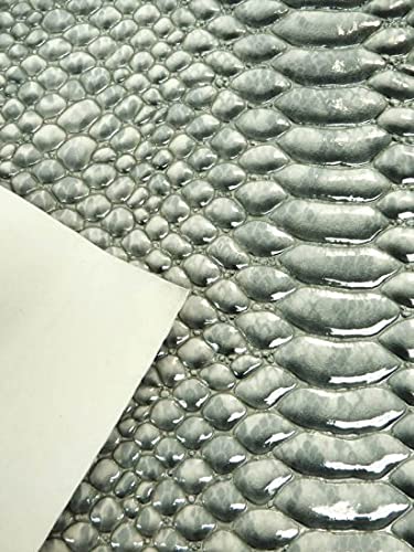 DuroLast™ Shiny 3D Serpent Snake Embossed Vinyl Fabric Sold by The Yard DIY Upholstery Accessories Apparel (Blood Red)