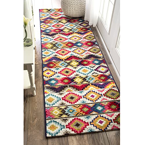 nuLOOM Lizmar Retro Runner Rug, 2' 5" x 8', Multi