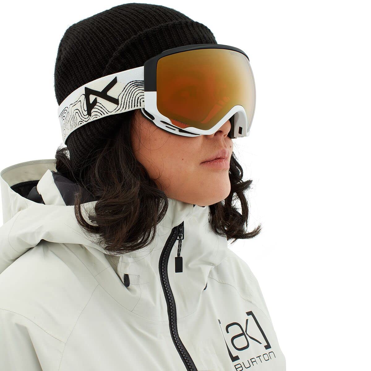 Anon Women's WM1 Goggles with Spare Lens and MFI Mask - Asian Fit, Powder / Perceive Variable Blue