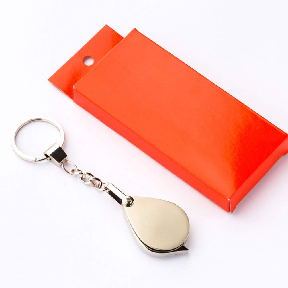 ARTIBETTER Magnifying Glass Keychain 15x Handheld Pocket Magnifier Small Folding Hand Held Magnifier for Reading Coins Hobby Travel