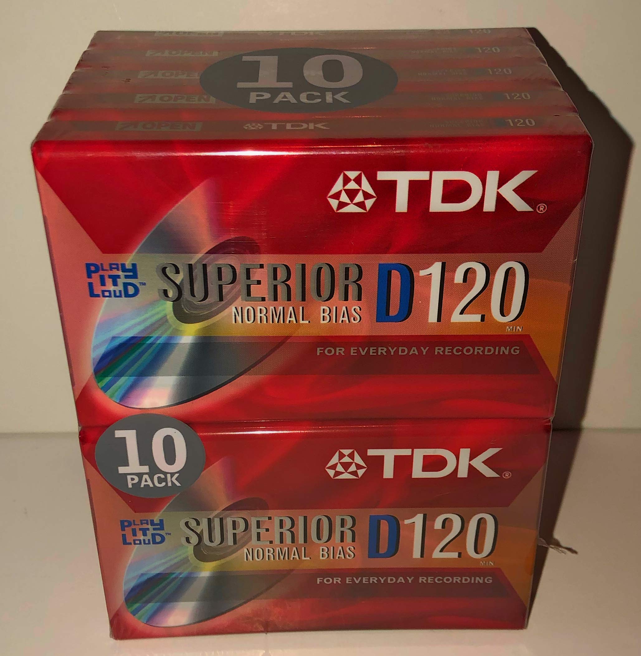TDK D120 Dynamic Audio Cassette Tapes (10 pack)