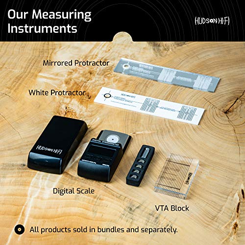 Turntable Phonograph LP Phono Cartridge Stylus Alignment Protractor Tool–High Contrast (VTA Sold Separately)