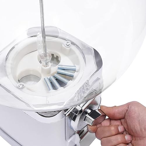 Household Coin Glue Ball Machine(Only Machine), Mechanical Candy Vending Machine with 17*17cm Base Diameter 30cm White, Candy Gumball Machine Prize Machine Gumball Bank for Game Stores And Retail Stor