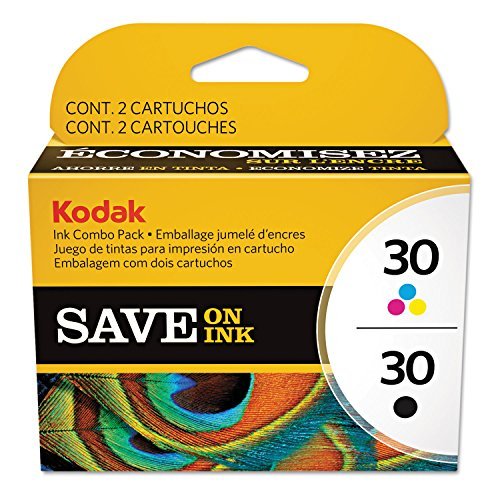 KODAK 8781098 2880674 Color Combo (30) Ink, Black; Tri-Color, 2/PK