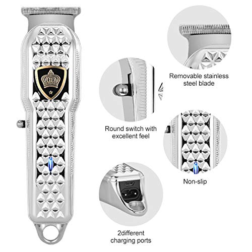 BESTBOMG Beard Trimmer for Men, Men Hair Clippers USB Rechargeable Beard Trimmer Shaver Mustache Grooming Kit for Home Barber