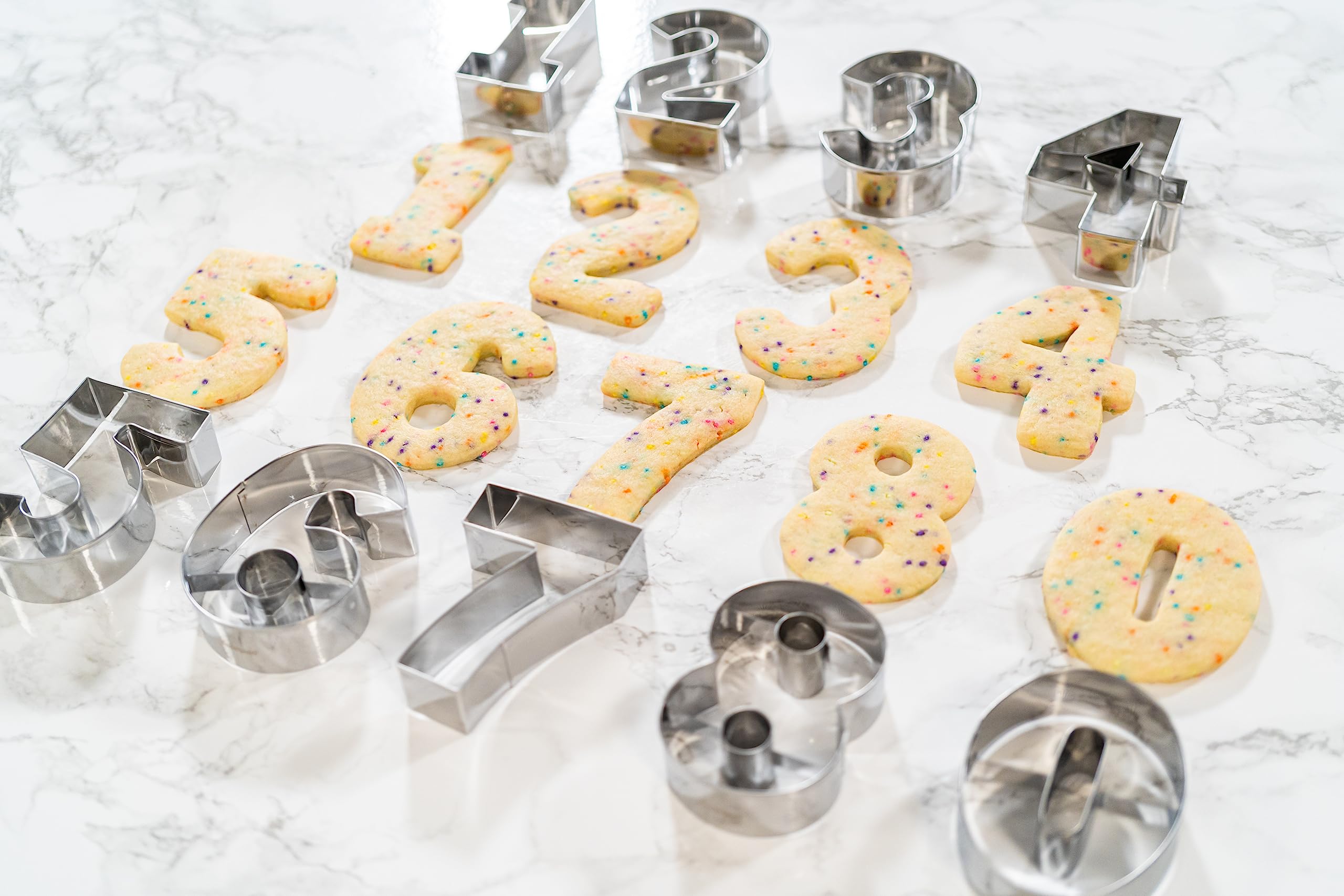 Bakerpan Stainless Steel Number 2 Cookie Cutter, Cookie Cutter Number Two Shapes, 3 1/2 Inch - Set of 2