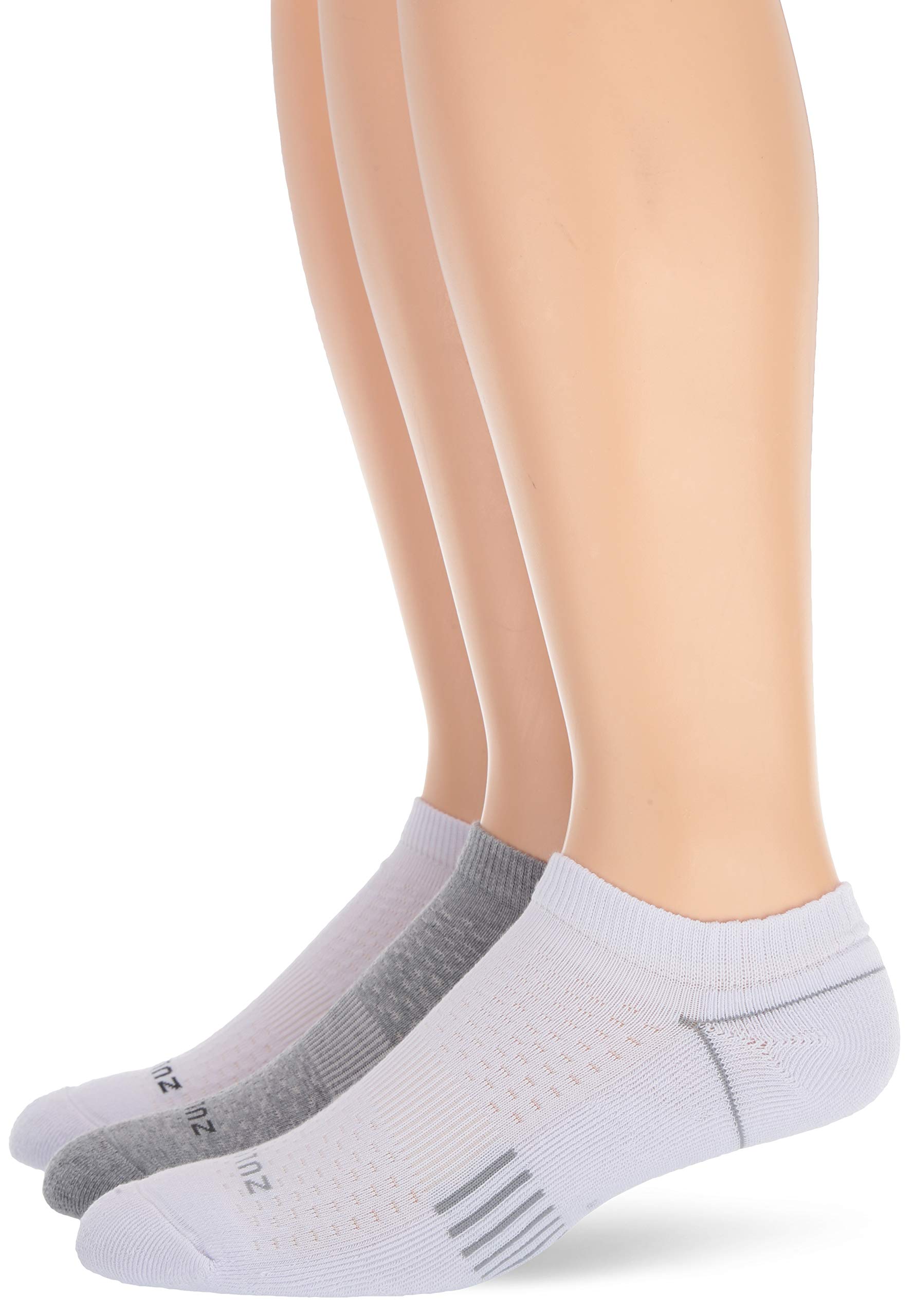 Balega Zulu Cushioning Performance No Show Active Lifestyle Socks for Men and Women (3 Pair), White, X-Large