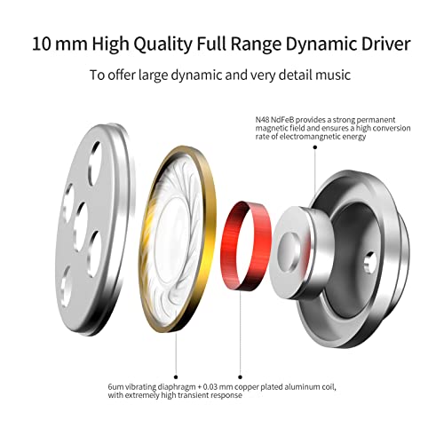 SoundMAGIC E80 Wired Earbuds No Microphone HiFi Stereo Earphones Noise Isolating in Ear Headphones Comfortable Fit Super Bass for Audiophile Blue