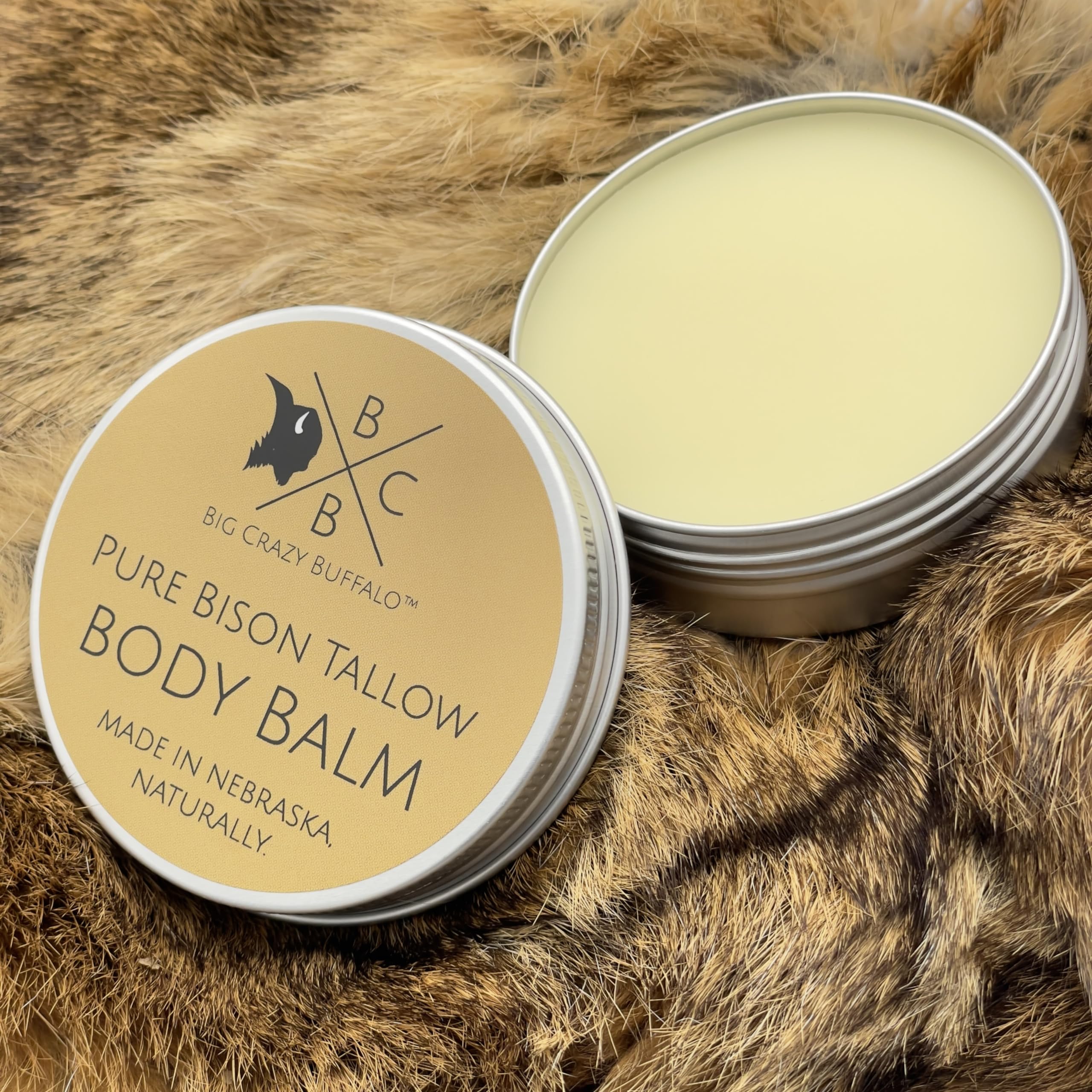 Big Crazy Buffalo Pure Bison Tallow balm, Lavender Mint, 1 Pack - All Purpose, Hydrating, Naturally Derived, Mild Scent, Replaces Lotion, For Cracked, Dry, Itchy, Irritated Skin, Essential Oil