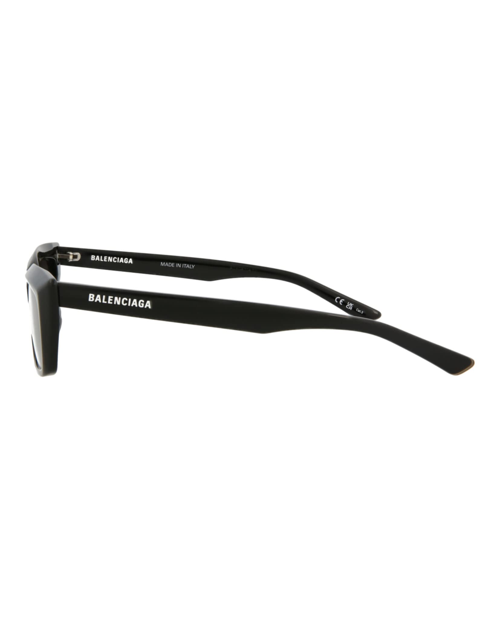 Balenciaga Square/Rectangle Sunglasses Black Black Grey Luxury Eyewear Made In Italy Acetate Frame Designer Fashion for Everyday Luxury