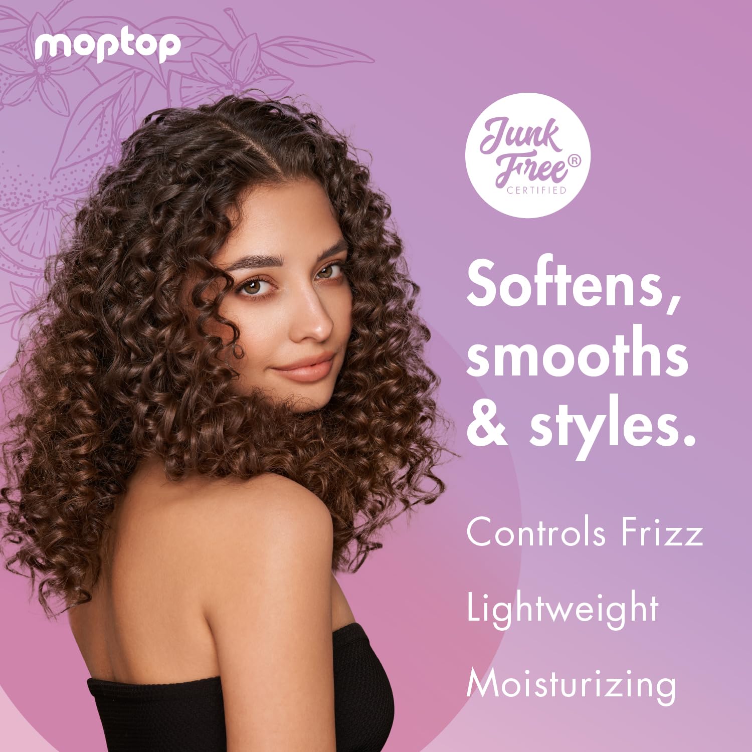 MopTop Curly Hair Custard Gel for Waves, Coils & Kinks - Anti-Frizz Curl Moisturizer, Definer & Lightweight Activator with Aloe, Great for Dry Hair, 8oz
