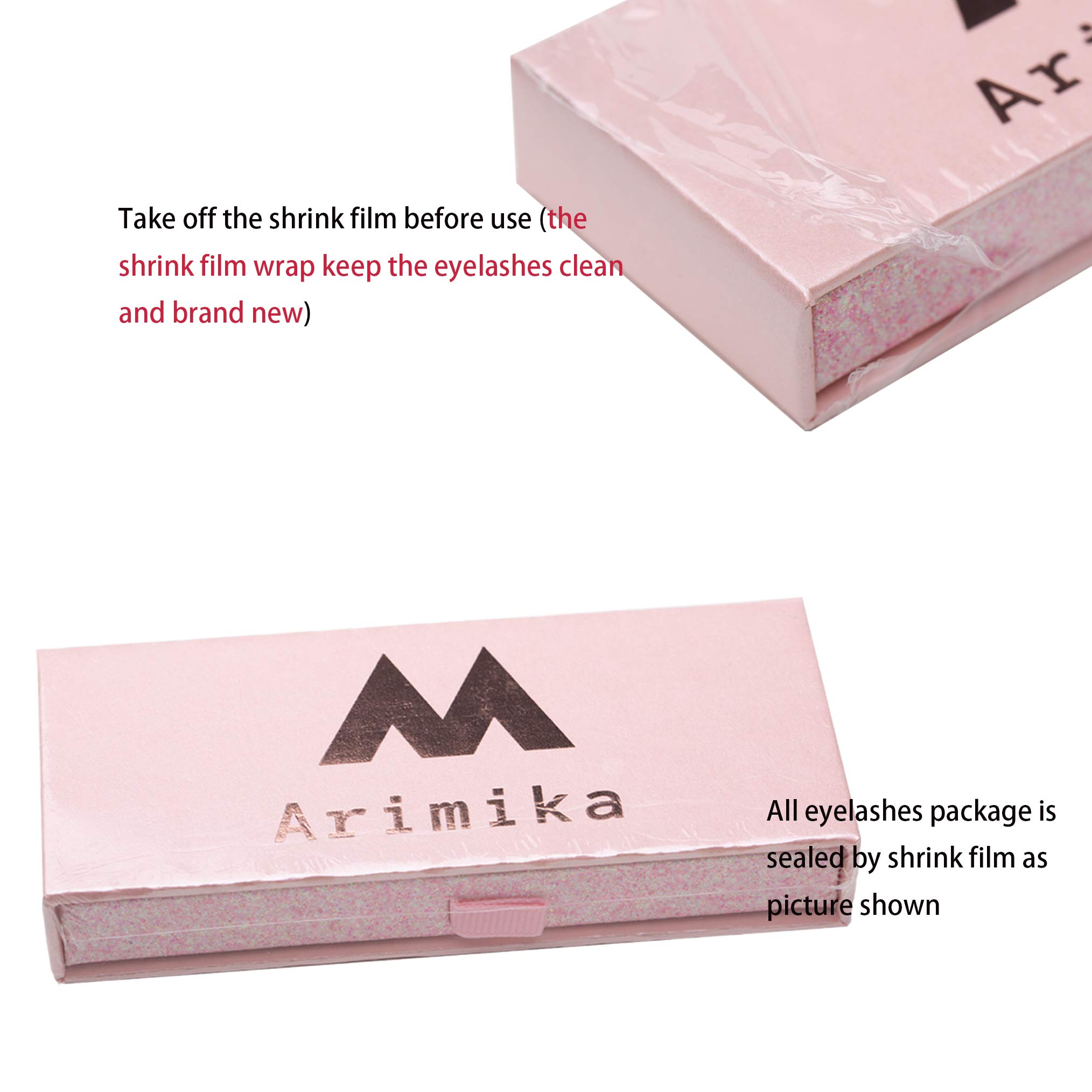 Arimika Clear Band Full Volume Fluffy 3D Mink False Eyelashes- Natural Thick Glam 3D Look With Invisible Line Strip Lashes S006