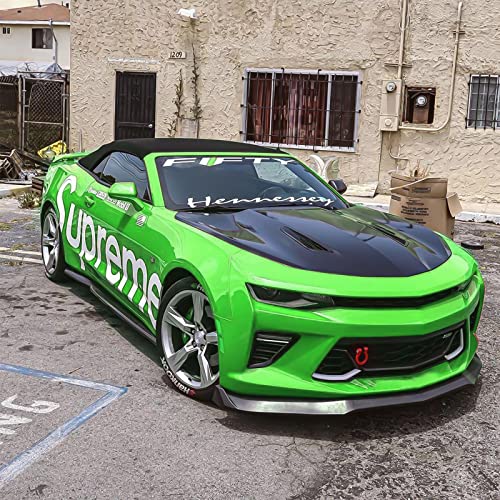 Xotic Tech Sport Track Racing Style CNC Aluminum Screw-on Tow Hook Front Bumper Compatible with Chevrolet Camaro 2016-2021 (Red)