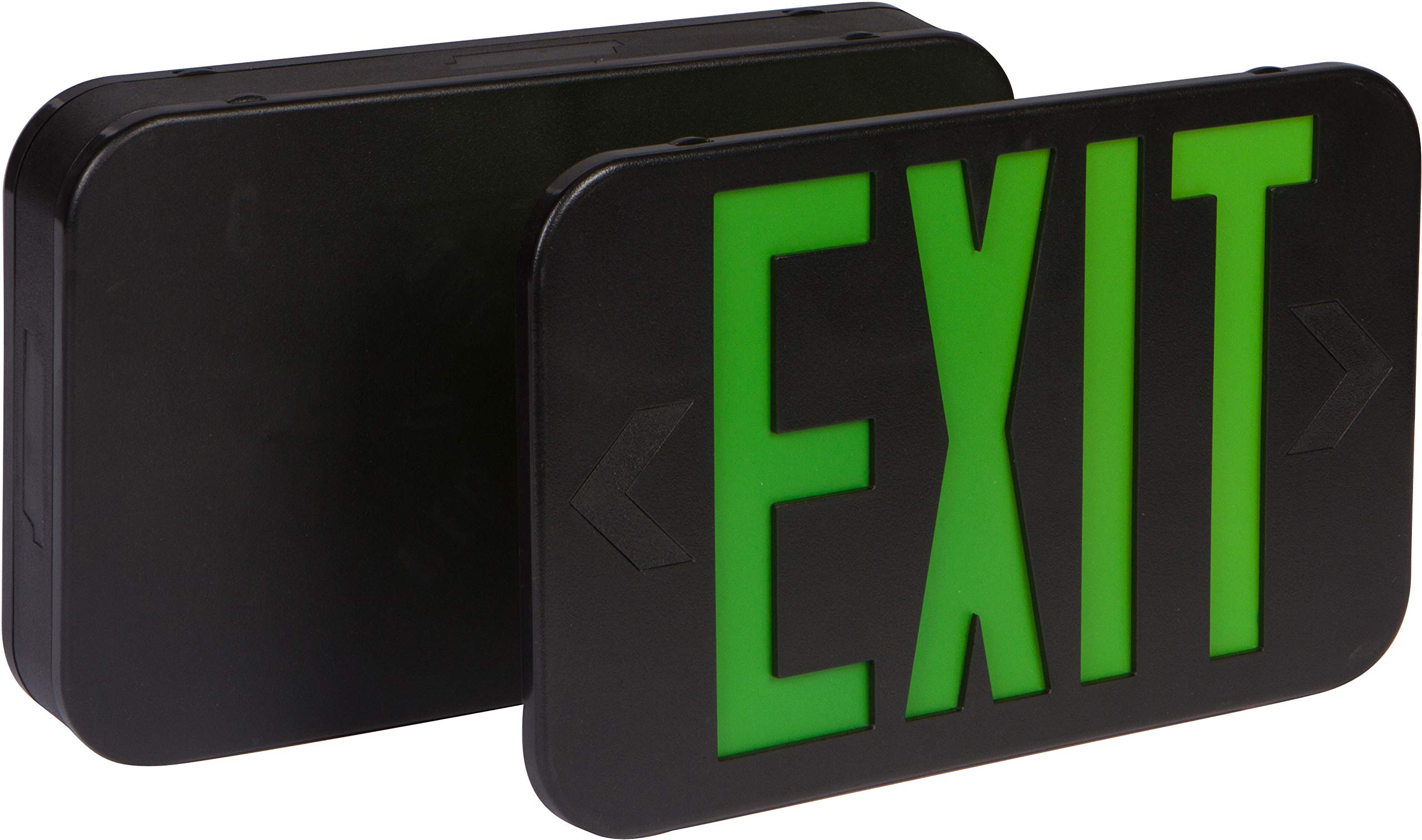 Morris Products 73017 LED Exit Sign, Green LED Color, Black Housing by Morris Products