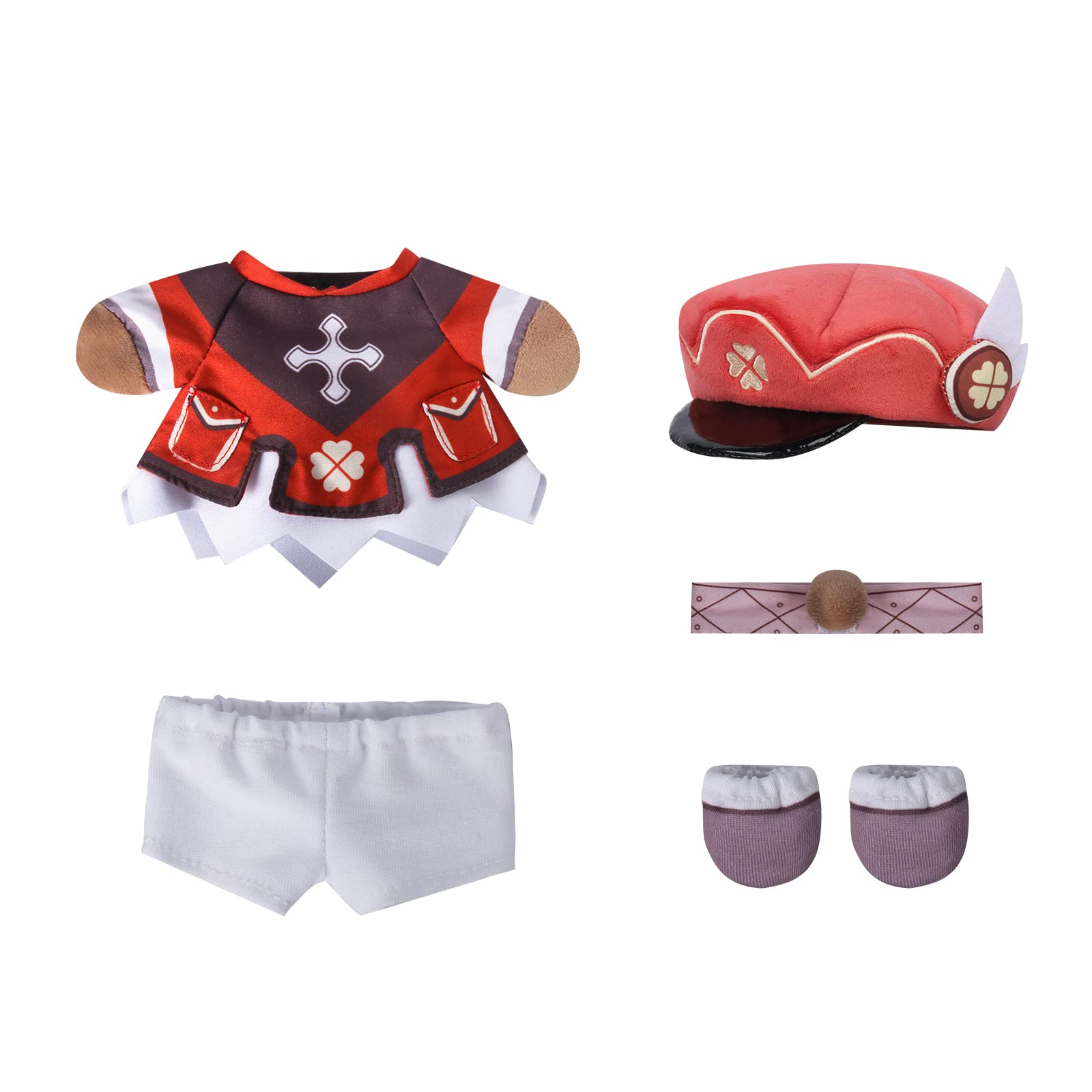 MORROWIND Klee Plush Doll Toy Stuffed Plushie Figure for Kids Girls Game Fans (RED, 20cm/7.87inch)