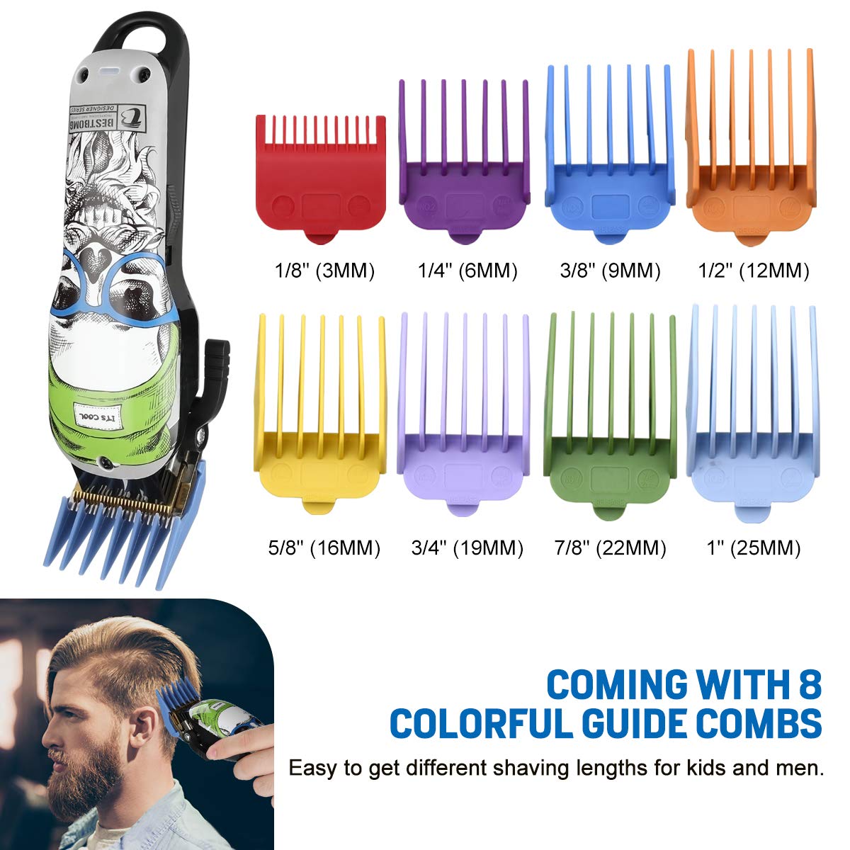Audoc Professional Cordless Hair Clippers for Men Hair cuttings Kit Mens Beard Trimmer for Home Barber