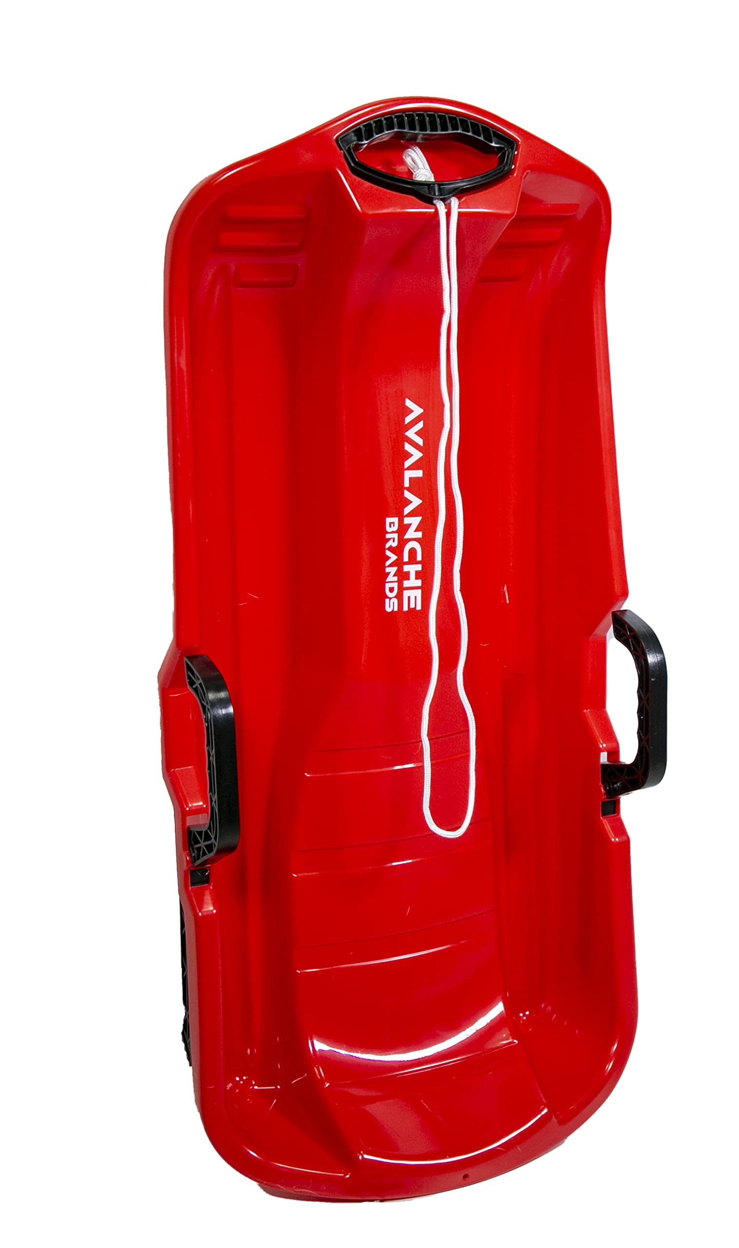 Avalanche Brands | Downhill Kids Snow Sled with Brakes | Red | Safe for All Ages