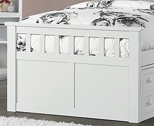 Hillsdale Furniture Hillsdale Charlie Captains Bed With One Storage Unit, Twin, White