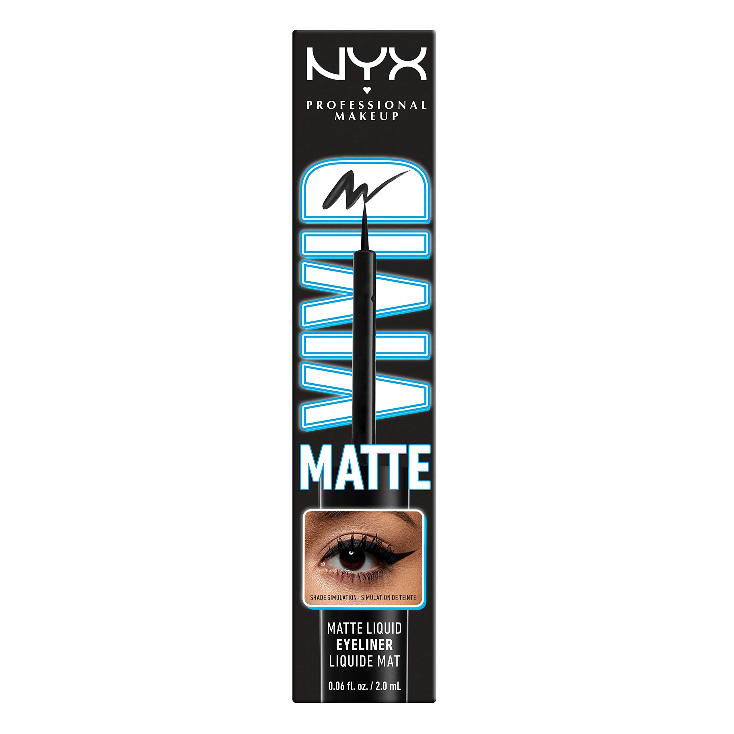 NYX PROFESSIONAL MAKEUP Vivid Brights Liquid Eyeliner - Vivid Sapphire (Sapphire Blue)