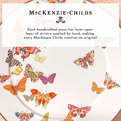 MacKenzie-Childs Butterfly Garden Canister with Lid, Decorative Food Canister, Medium, 1 Count (Pack of 1)