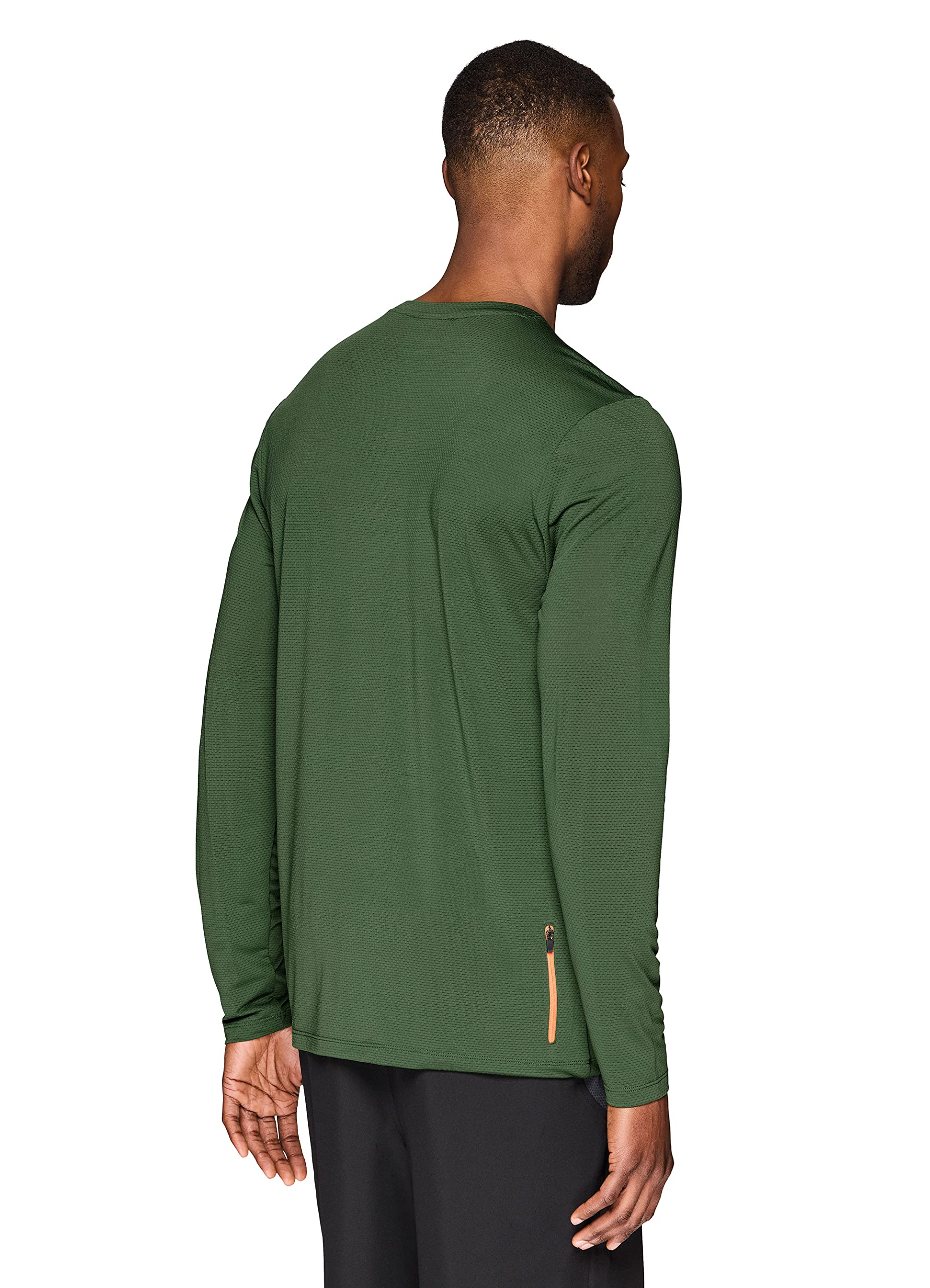 Avalanche Men's Long Sleeve Sun Tee Hiking UPF Protection Top Logo Sleeve Olive L