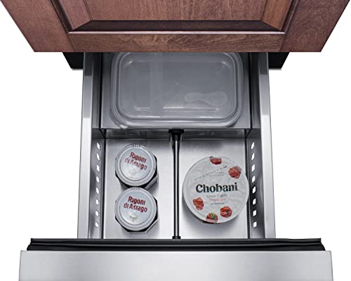 Summit Appliance ASDR1524PNR 15" Wide 2-Drawer All-Refrigerator; Panel-ready Drawer Fronts (Panels Not Included); 1.7 cu.ft Capacity; Frost-Free Operation; Stainless Steel Cabinet and Door