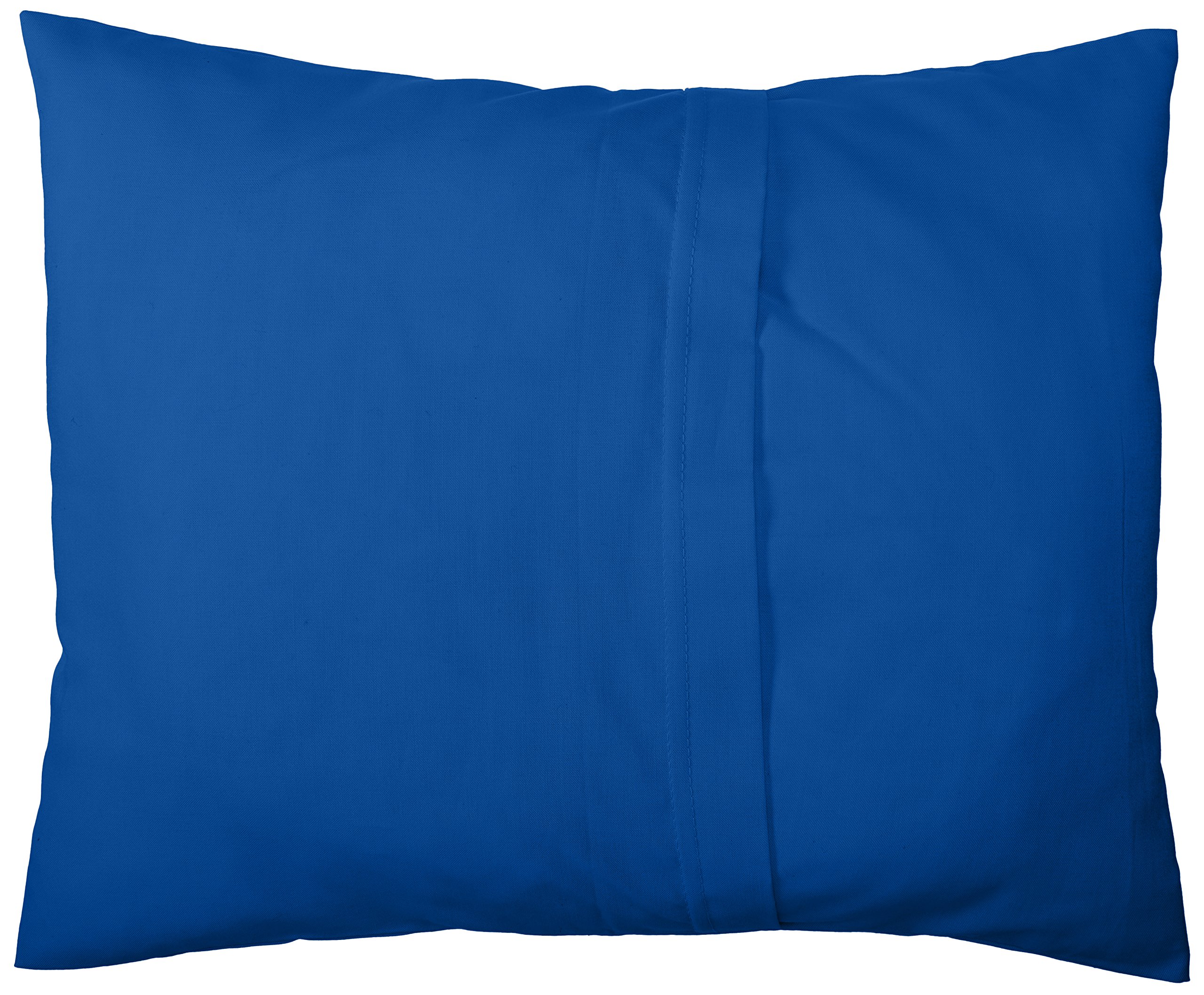 SheetWorld Comfy Travel Pillow Case - 100% Soft Cotton Percale - Royal Blue - Made in USA