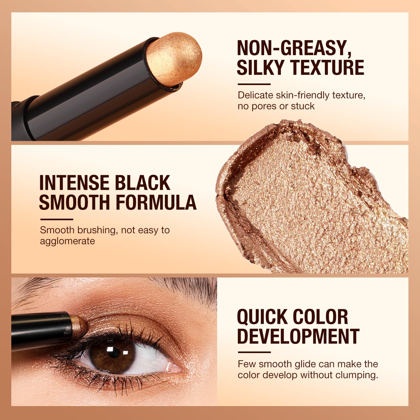 BestLand 8 Pcs Cream Eyeshadow Stick, Highlighter Makeup Stick Set Long-Lasting Waterproof, Crease-proof, Blendable Eye Shadow Applicator Sticks Eyeliner Pen Eye Makeup (Color Set A)