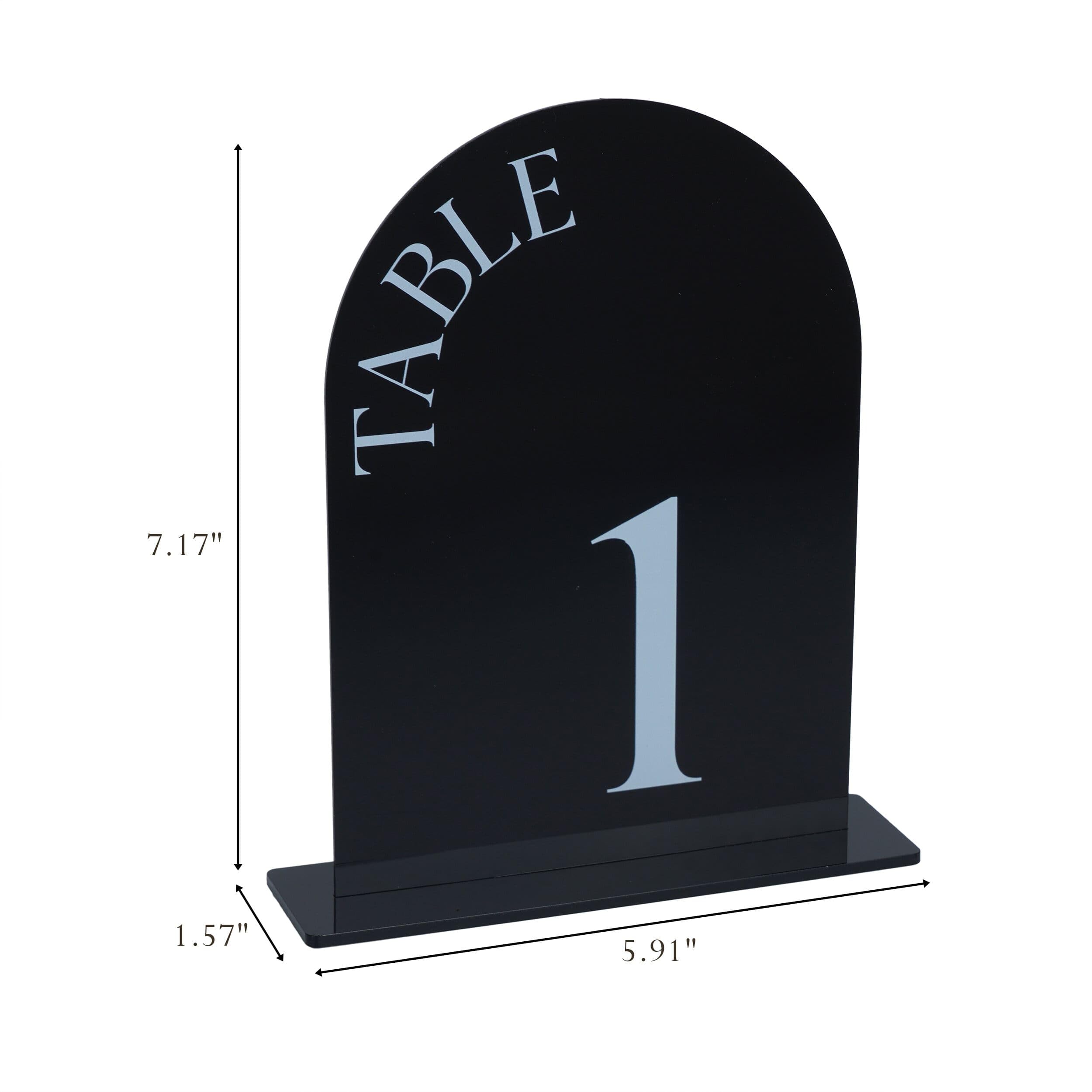 Table Numbers- Wedding Table Numbers (5β x 7β) Table Numbers 1-15 w/stands- Double-Sided Acrylic Table Numbers- Perfect Table Numbers for Wedding Reception-Black Table Numbers-Wedding Centerpieces