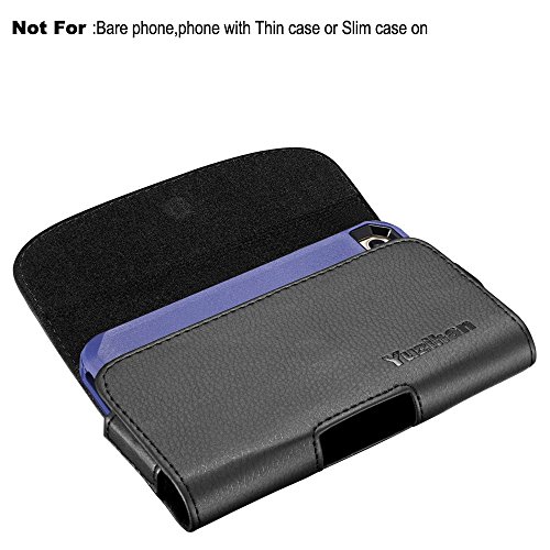 Yuzihan Fit for iPhone 13 Mini 12 Mini iPhone SE 2020 4.7 Inch iPhone 7 6S 6 8 Belt Holster Pouch Premium Leather Fit with Thick Defender Case/Protective Case/Hybrid Armor Case/Battery Case On
