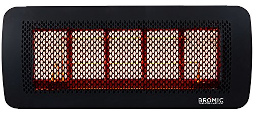 Bromic Heating Tungsten 500 Smart-Heat Gas 5 Burner Radiant Infrared Patio Heater, Natural Gas, 43000 BTU