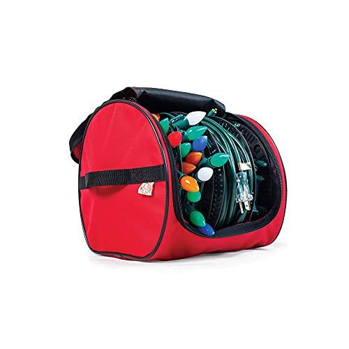 Santa's Bags [Wire and Christmas Lighting Storage Bag] - Install N Store Light Storage Reels and Wire Spool - Includes 3 Spools, a Hanging Hook, and a Zipper Bag