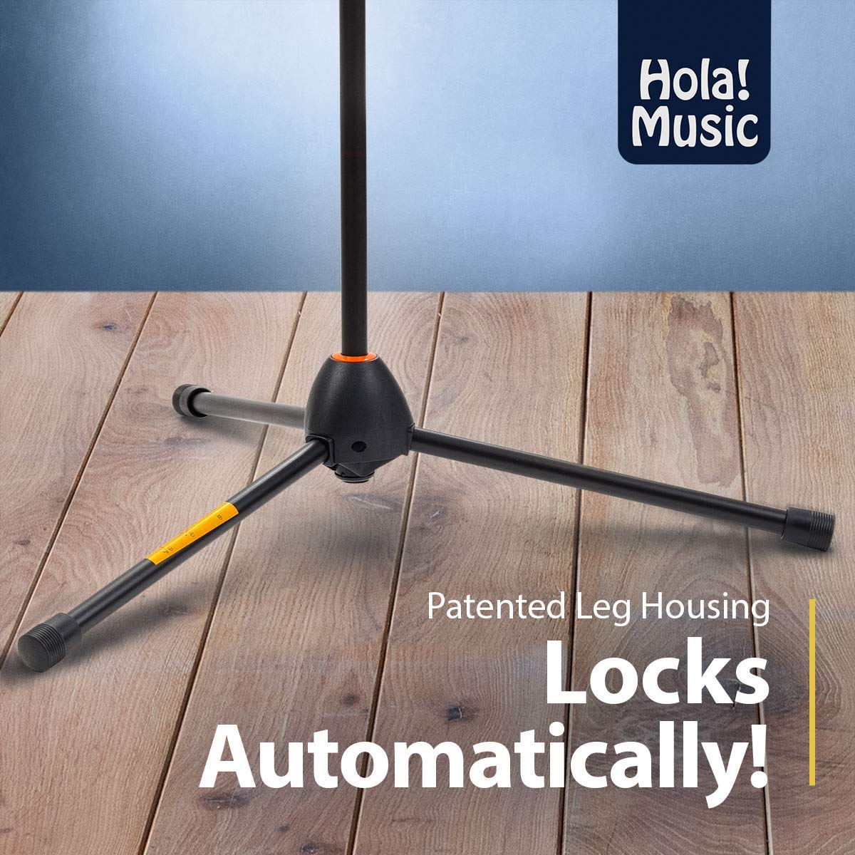 Hola! Music Mic Stand w/Adjustable Height for Home, Studio, Office or Stage Use β Weighted Base