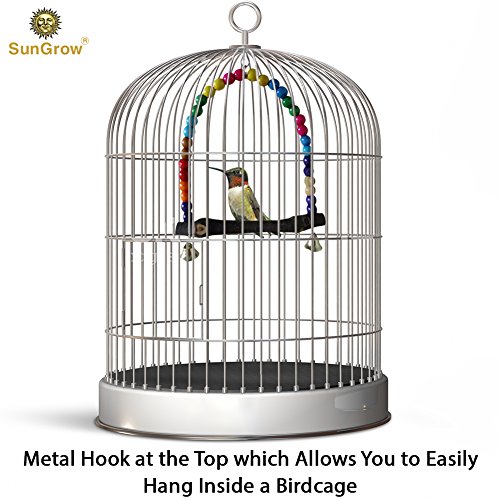Sungrow Parakeet, Budgie & Hummingbird Swing Perch, Wooden Dowel Makes for Resting Spot, 1-Piece