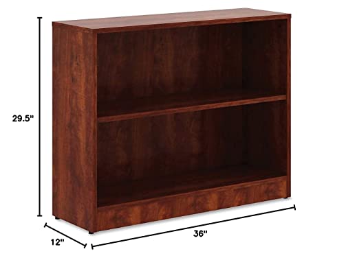 Lorell Cherry Laminate Bookcase Book Rack, 29.5" x 36" x 12"