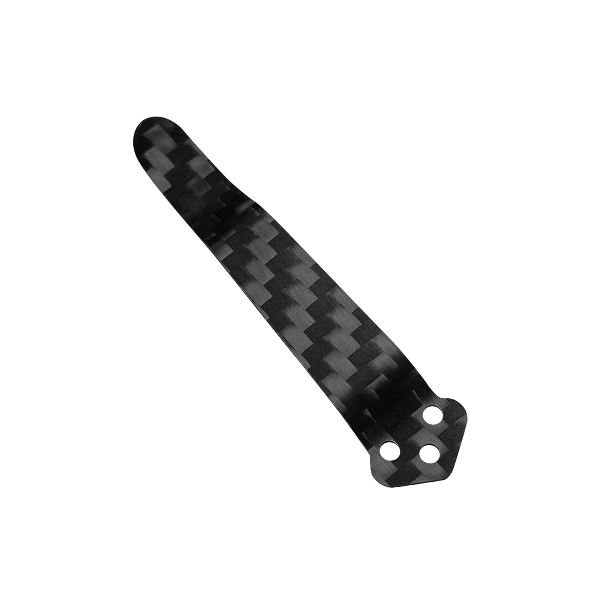 Qtcial 2 Pack Carbon Fiber Pocket Clip Fits For Spyderco PM2 Manix Delica,C81, C149, C11, C10, C41, C223, C101, C95, C90 And More, Premium Custom-made Pocket Clip with 6 Pieces Screws, Black