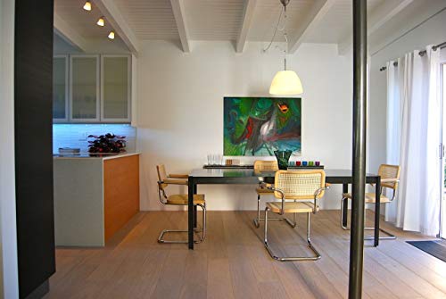 Marcel Breuer Cesca Cane Chrome Arm Chair in Honey Oak