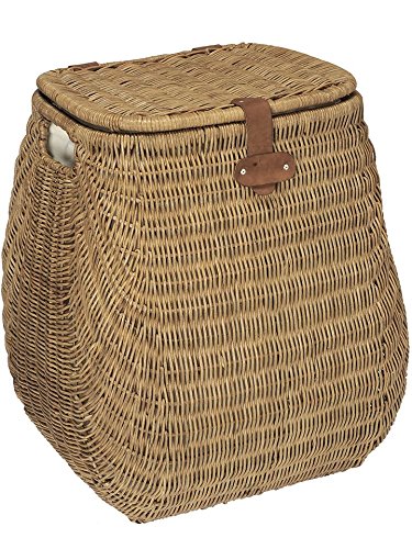 KOUBOO Bulging Wicker 2 Load Capacity Laundry Hamper with Liner