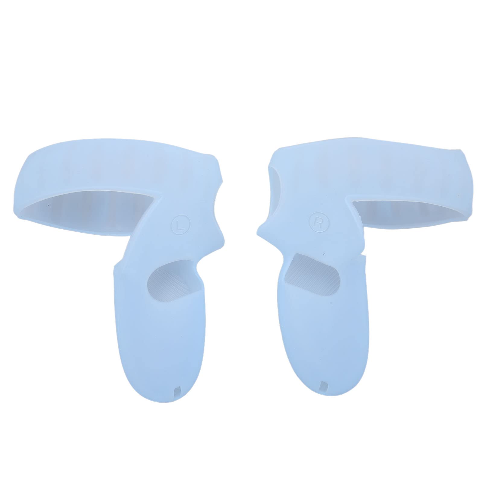 ASHATA 2Pcs VR Handle Protective Cover Controller Grip Cover for Oculus 2 Anti Slip Anti Scratch Protective Skin Silicone(Clear Blue)