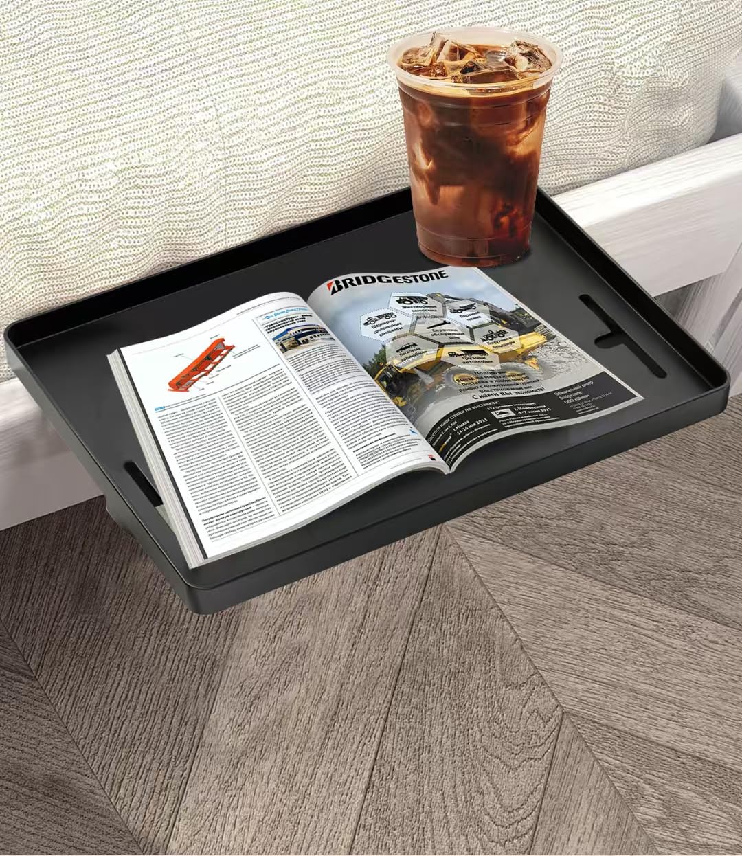 Bedside Shelf for Bed Shelf Organizer for Top Bunk Clip Nightstand with Storage for Phone Tablet Books and More for College Dorm Loft Bed Bedside Shelf Tray for Kids Or Adults Black Plastic Bed Tray
