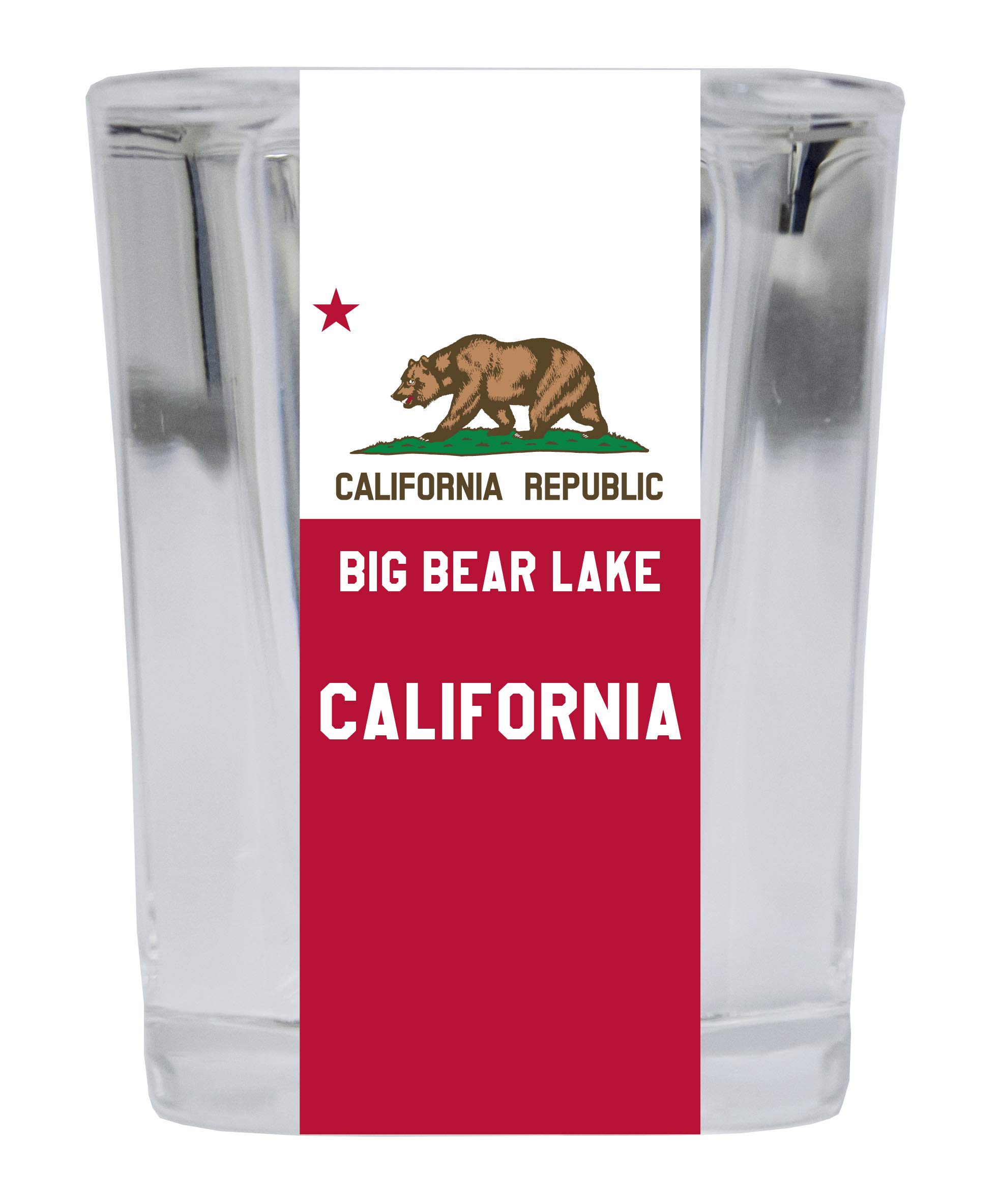Big Bear Lake California Souvenir 2 Ounce Square Shot Glass