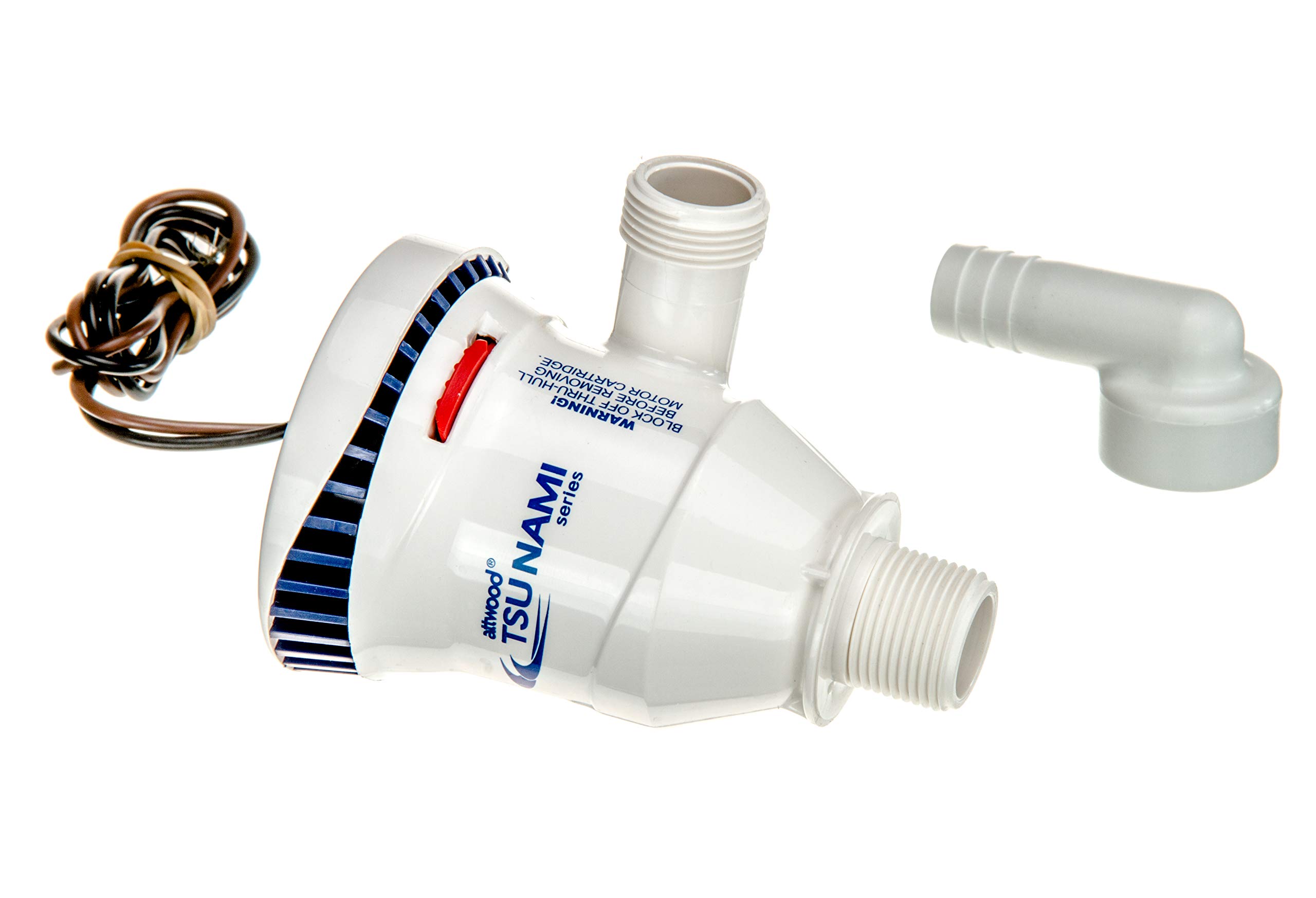 attwood 4653-7 Tsunami Series 800 GPH Fully Submersible Aerator Pump, White Finish, One Size