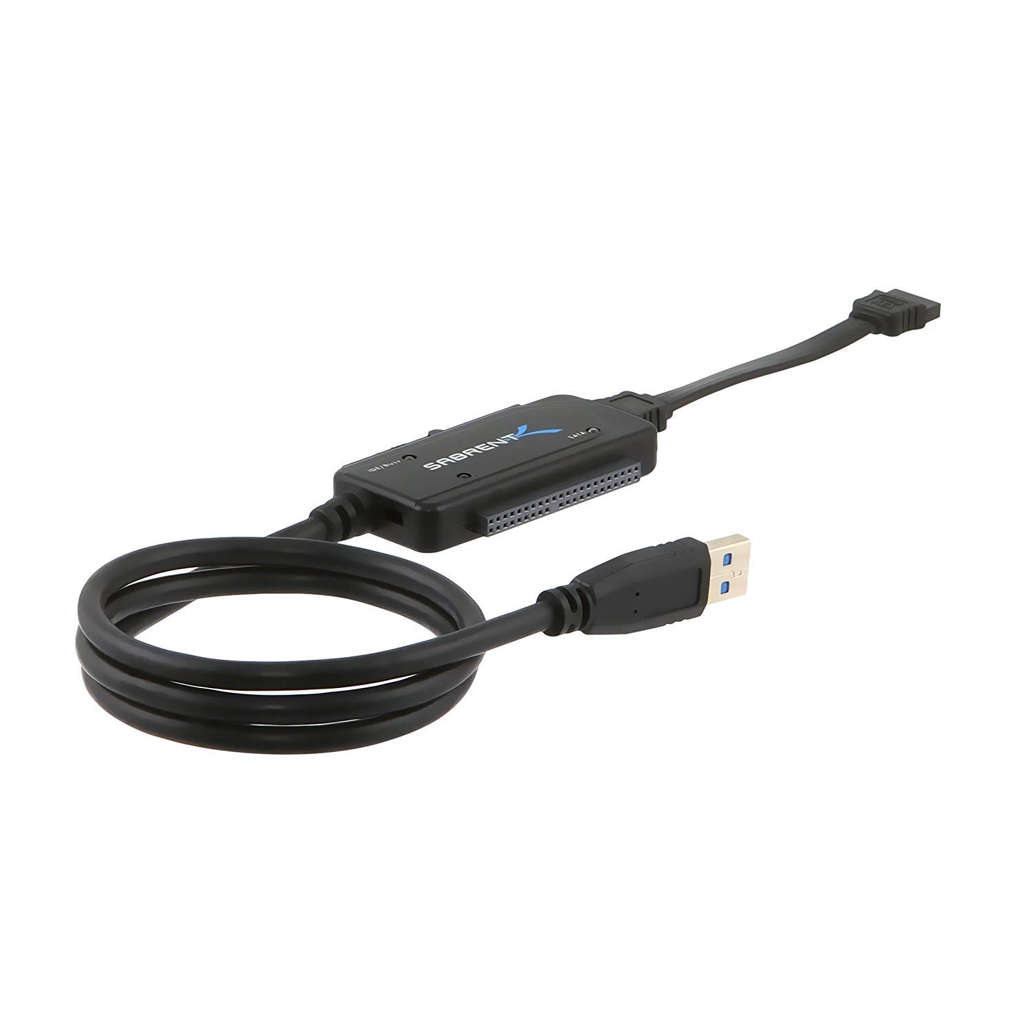 SABRENT USB 3.0 TO SATA/IDE 2.5/3.5/5.25-INCH Hard Drive Converter With Power Supply & LED Activity Lights (USB-DSC8)