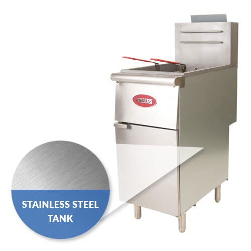 Kratos 29Y-012 Commercial Restaurant Gas Floor Fryer - Five Burners - 70 to 100 lb. Capacity - Liquid Propane