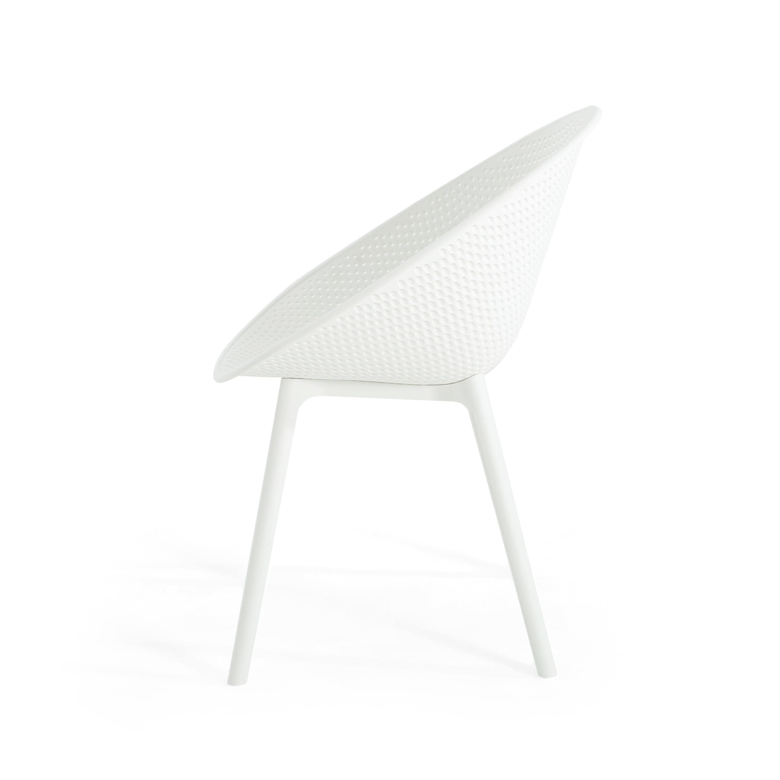 Christopher Knight Home White Lounge Chairs Set of 2 β Modern Accent Chairs-Resistant Patio Chairs with Mesh Design for Garden, Balcony, or Backyard β Sleek and Comfortable Seating for Outdoor Spaces