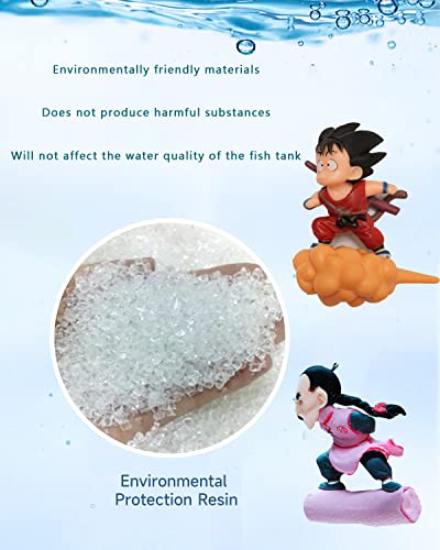 JSUPMKJ 2 Pieces Floating Fish Tank Decorations Lovely Cartoon Character Aquarium Decoration Floating Device Fish Tank Accessories Fish Playmate for All Kinds Fish Tanks